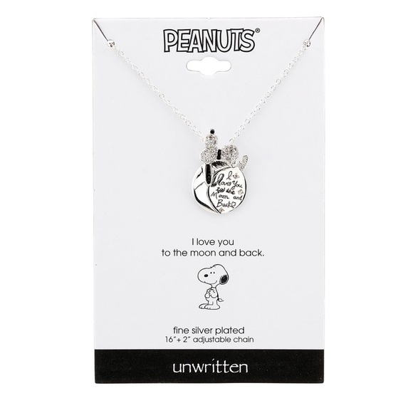 Peanuts | Jewelry | Peanuts Fine Silver Plated Snoopy Crystal Pendant ...